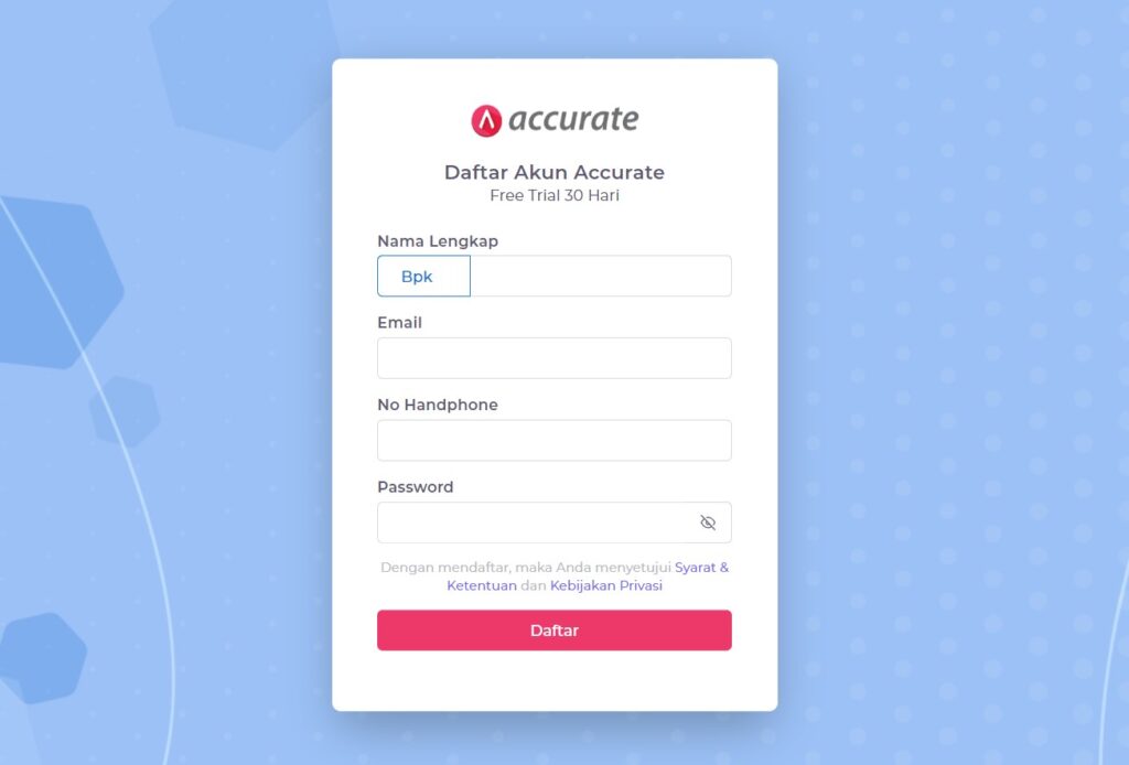 Register Akun Accurate : Ini Caranya